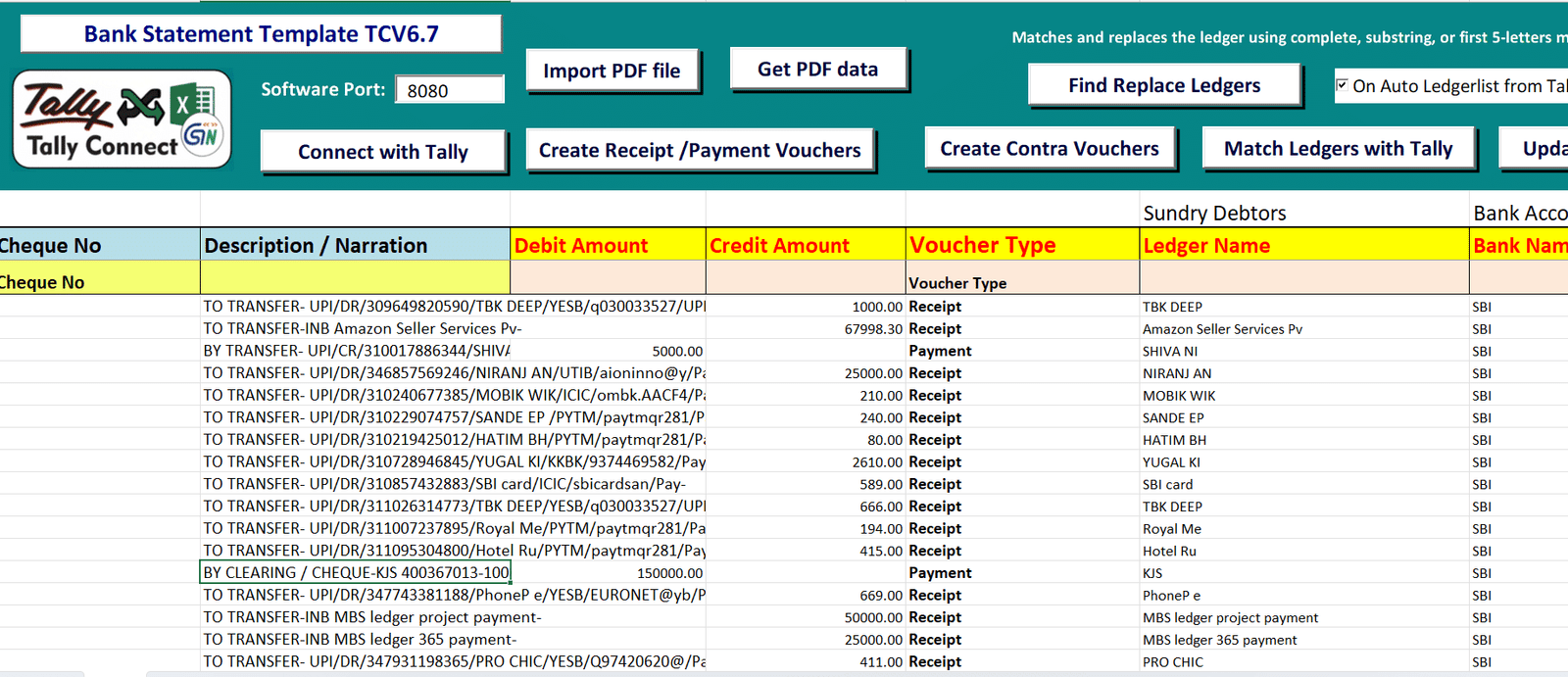 Excel to tally prime import software